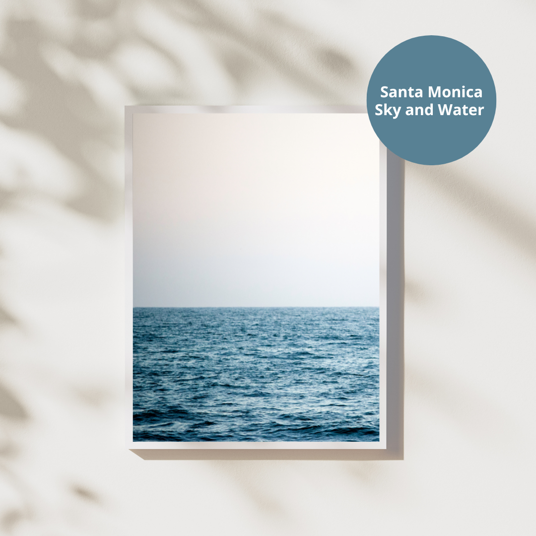 Santa Monica Sky and Water Printable Wall Art - PYL Photography