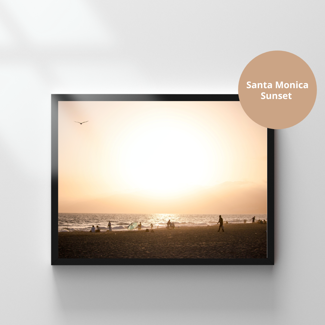 Santa Monica Sunset Printable Wall Art - PYL Photography