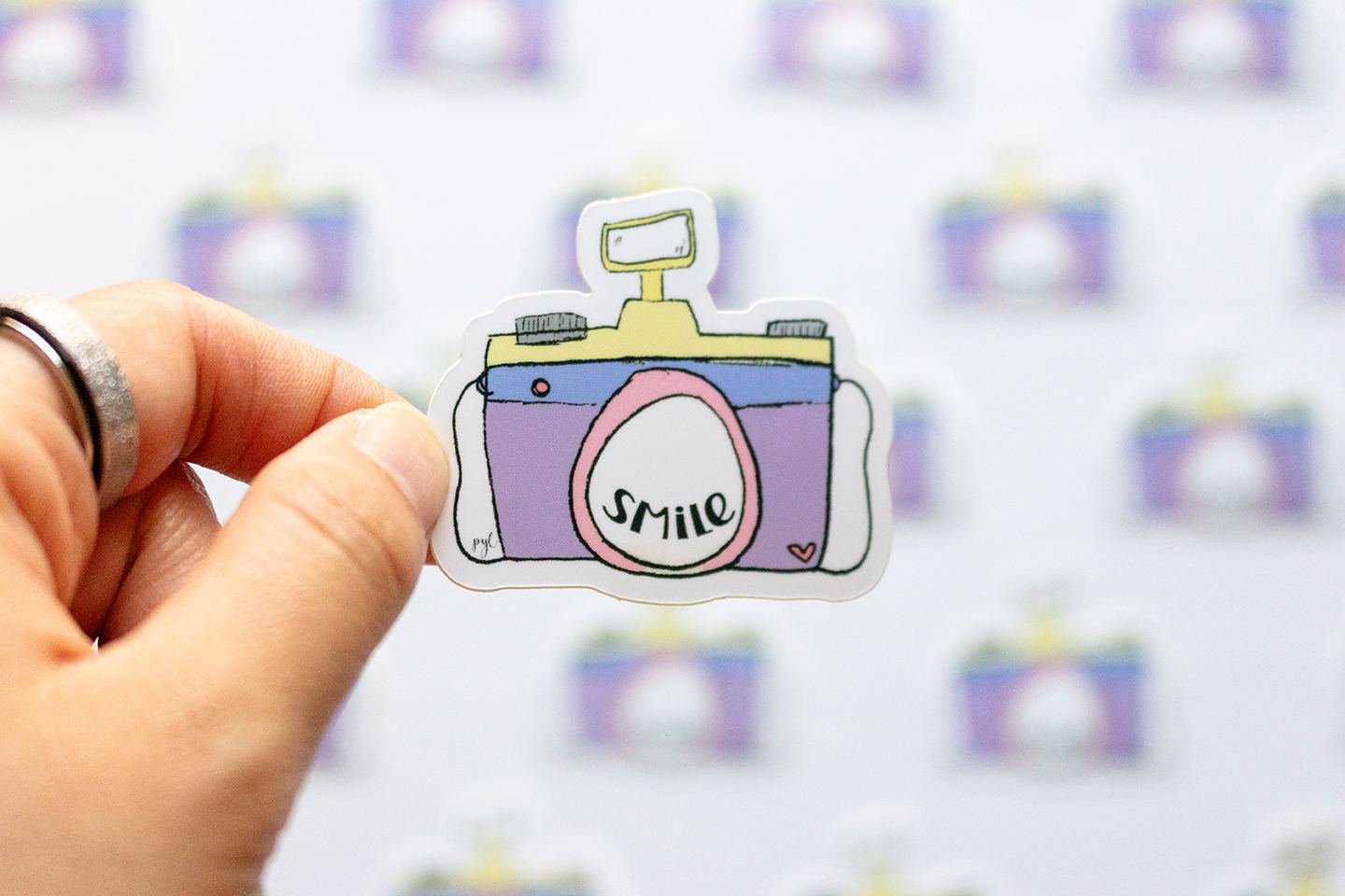 Smile In The Camera Die Cut Sticker - PYL Photography